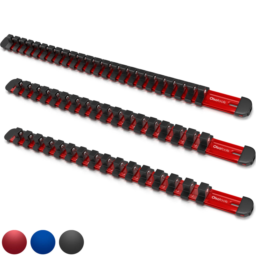 Aluminum Socket Organizer Rails with Locking End Caps | Olsa Tools Canada