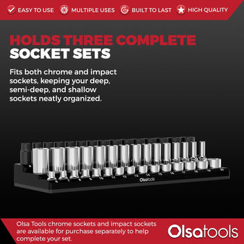 3-Row Magnetic Socket Holder | Designed in Canada | Olsa Tools – Olsa ...